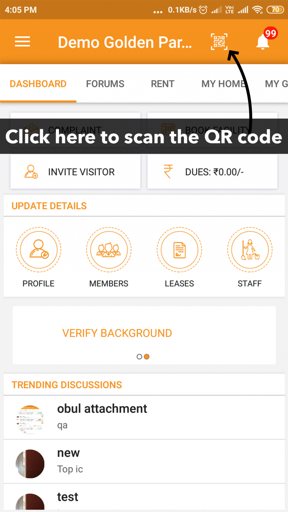 How can residents raise a complaint of an asset using QR codes ...