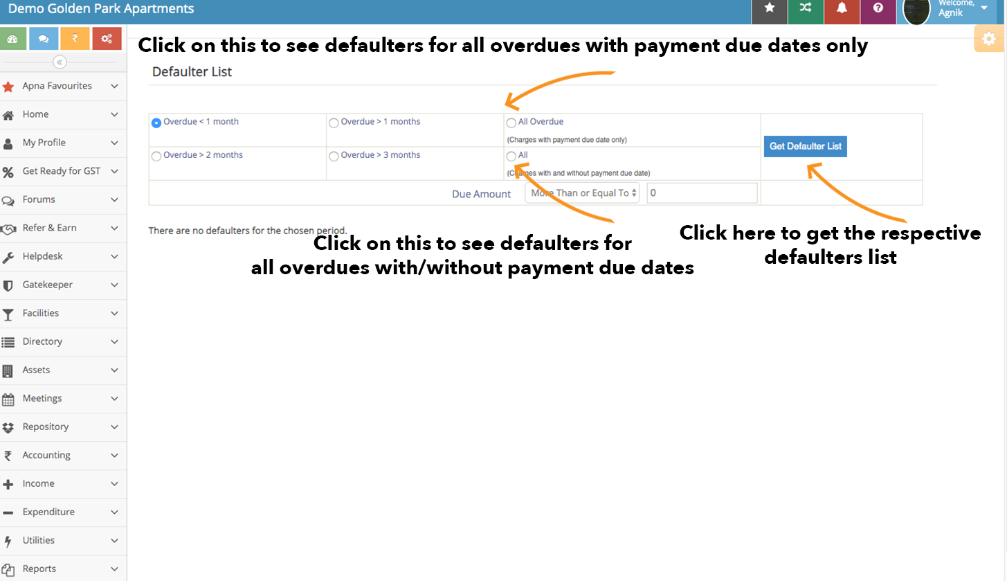 How to publish defaulters’ report? – ANACITY Support | Help | FAQs ...