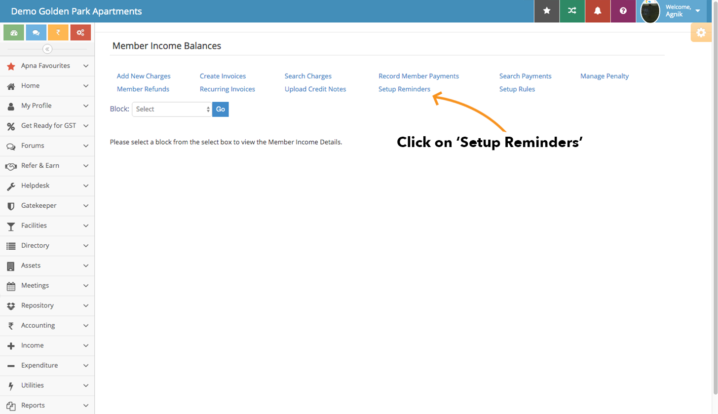 How to setup automated reminders to defaulters? – ANACITY Support ...